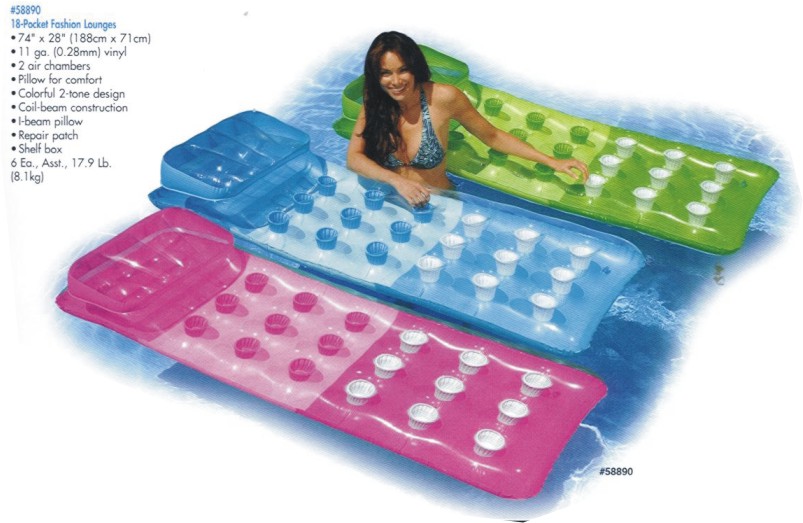 מזרון ים צבעוני מתנפח עם כרית תוצרת INTEX דגם 58890